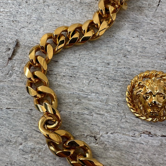 Vintage | Jewelry | Vintage Rare Anne Klein 3 Piece Gold Tone Lion Head ...